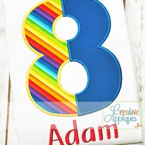 Split Divided Numbers Set Applique Digital Machine Embroidery Design 5 ...