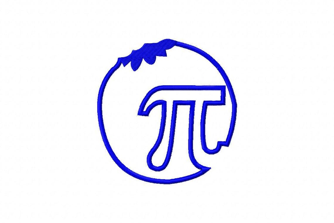 Blueberry Pi Applique Machine Embroidery Design, Pi Applique Design, Pi ...