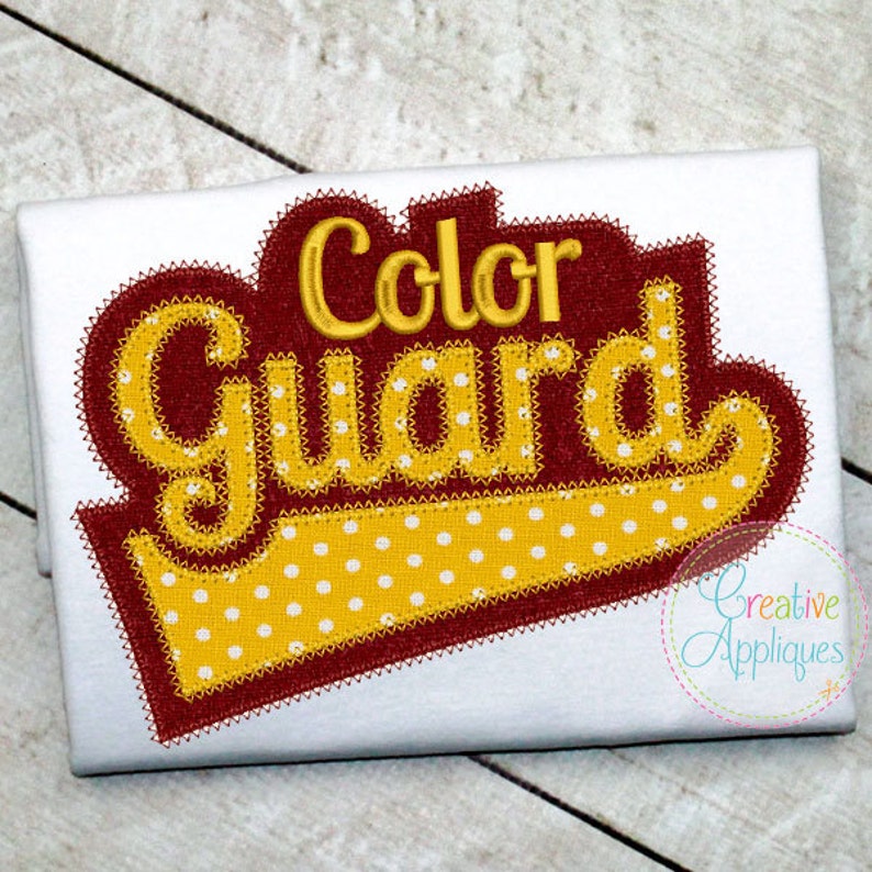 Color Guard Applique Digital Machine Embroidery Applique - Etsy
