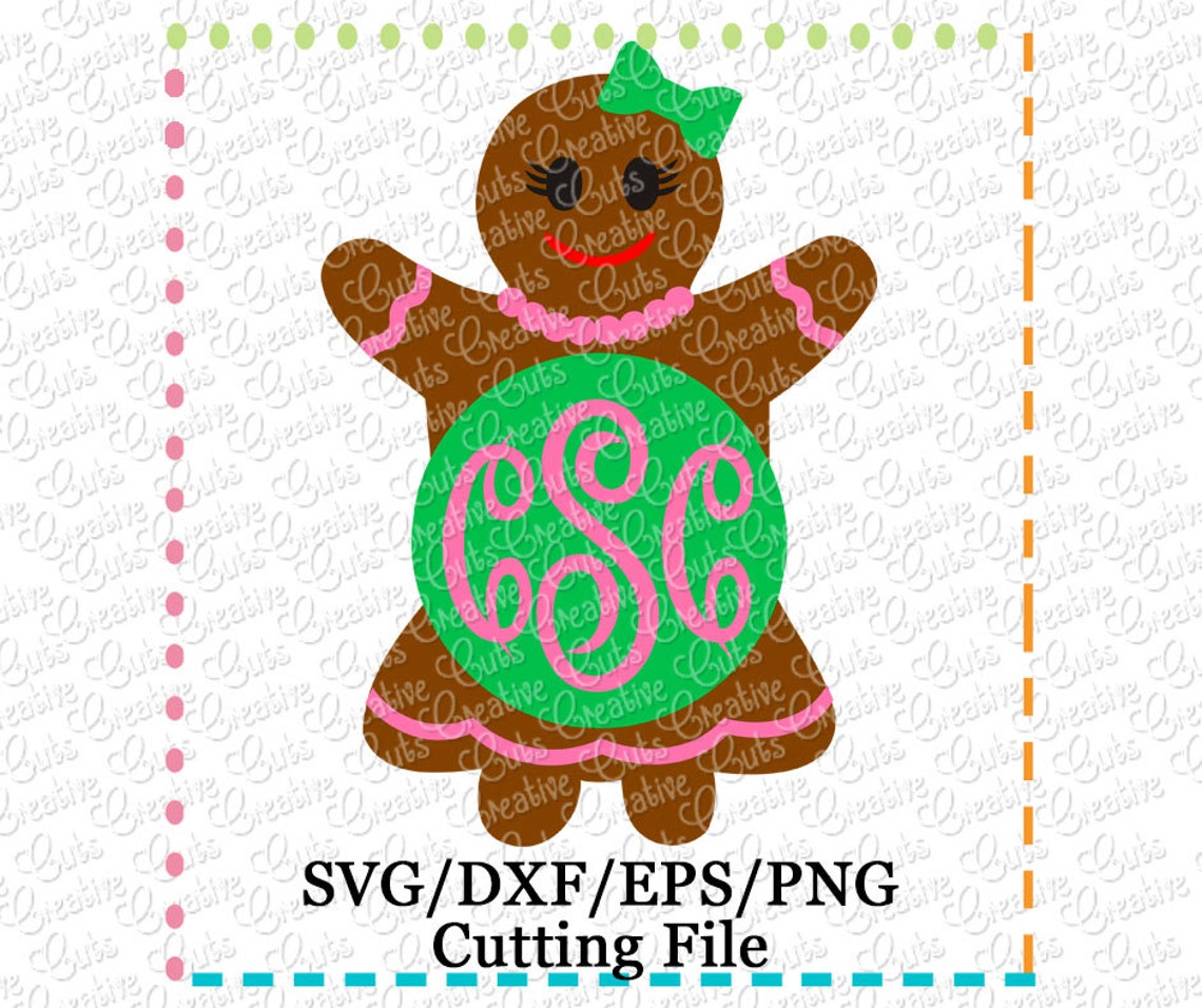 EXCLUSIVE Gingerbread Monogram SVG Cutting File Gingerbread - Etsy