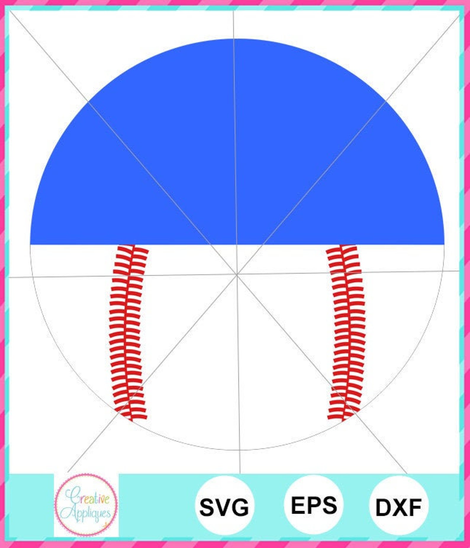 EXCLUSIVE SVG Eps DXF Cutting File Half Baseball Monogram Svg - Etsy