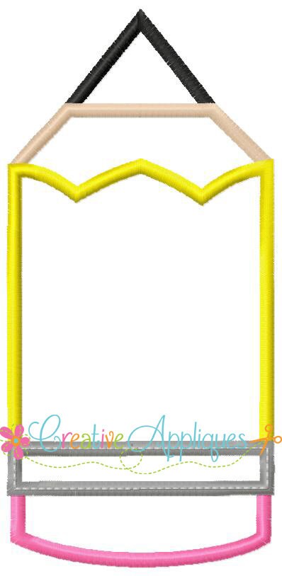 Pencil Digital Machine Embroidery Applique Design 4 Sizes - Etsy