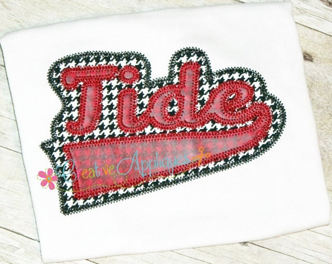 Tide Digital Machine Embroidery Applique Design 6 Sizes, Roll Tide ...
