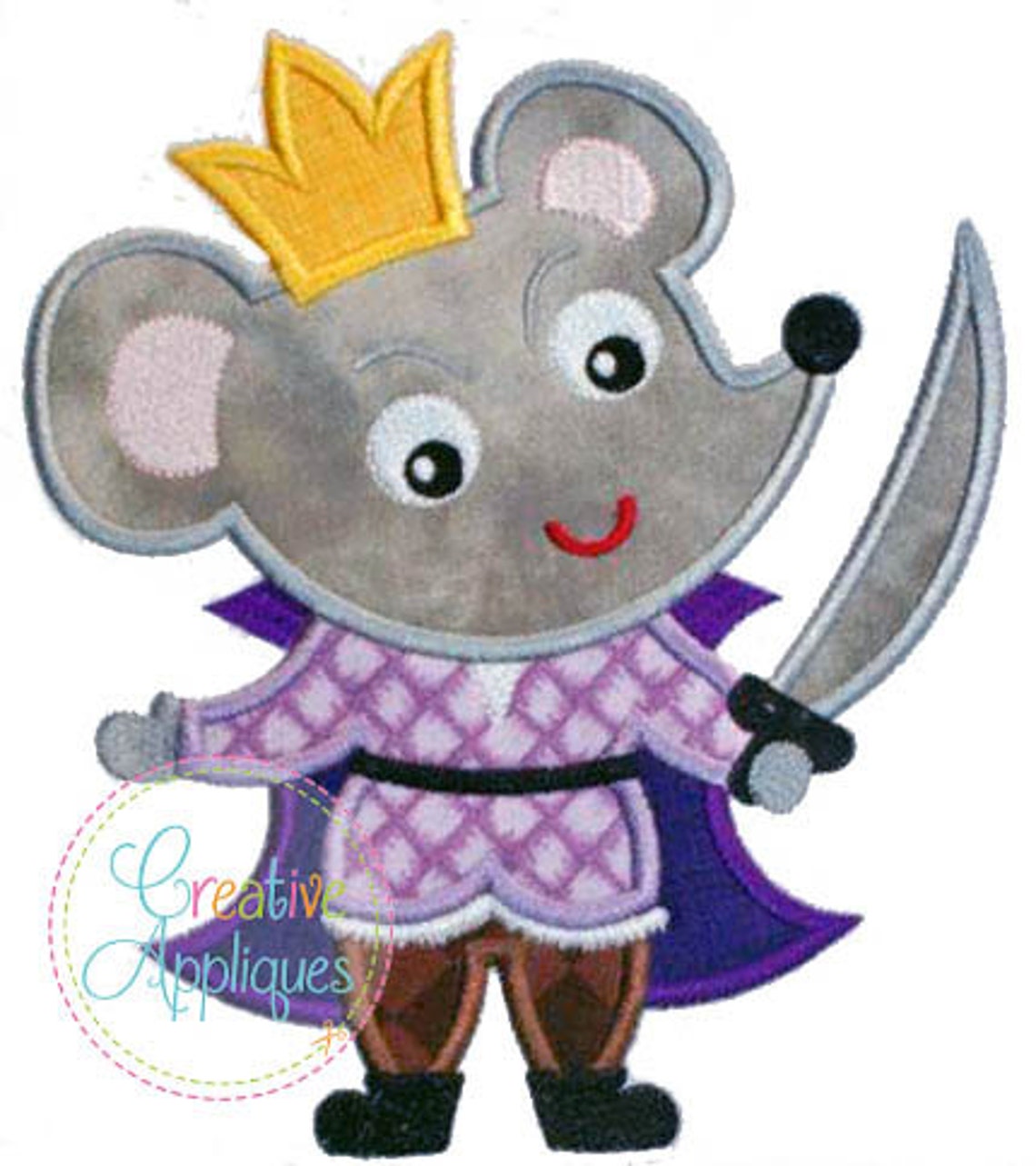 EXCLUSIVE Mouse King Digital Machine Embroidery Applique | Etsy