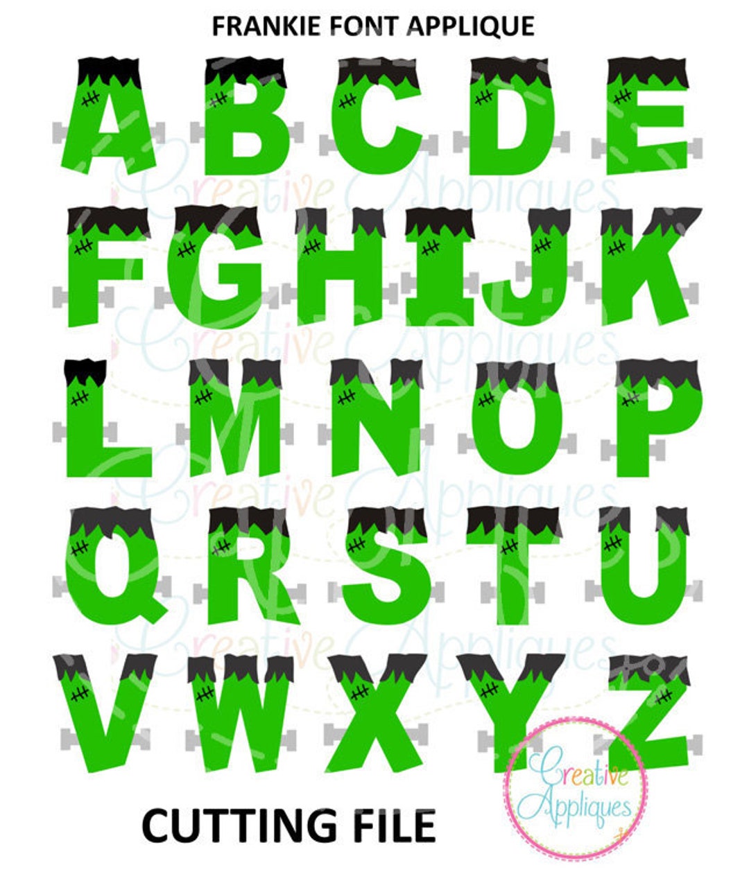 EXCLUSIVE Frankie Alphabet SVG Eps DXF Cutting File, Frankie Font Svg ...