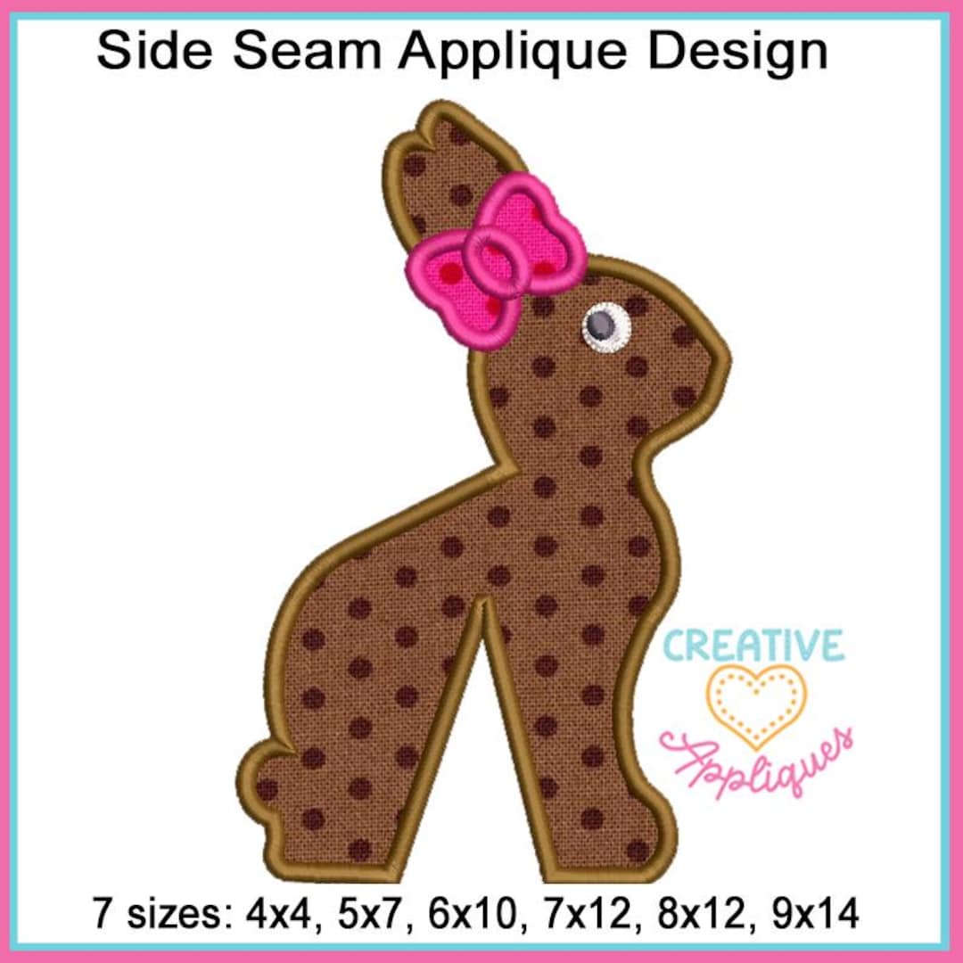 Rabbit Side Seam Applique Machine Embroidery Design, Shirt Seam ...
