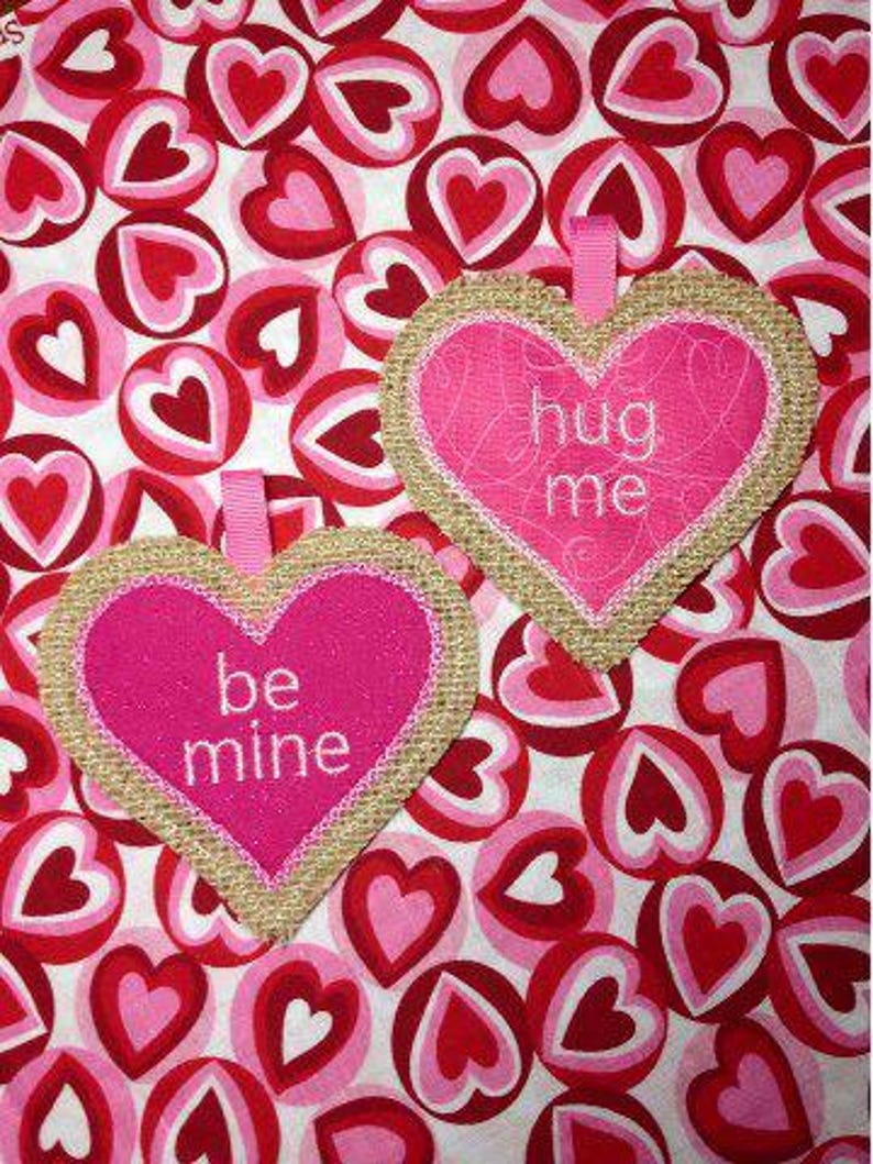 Conversation Heart Cookie in the Hoop Machine Embroidery Design, in the ...