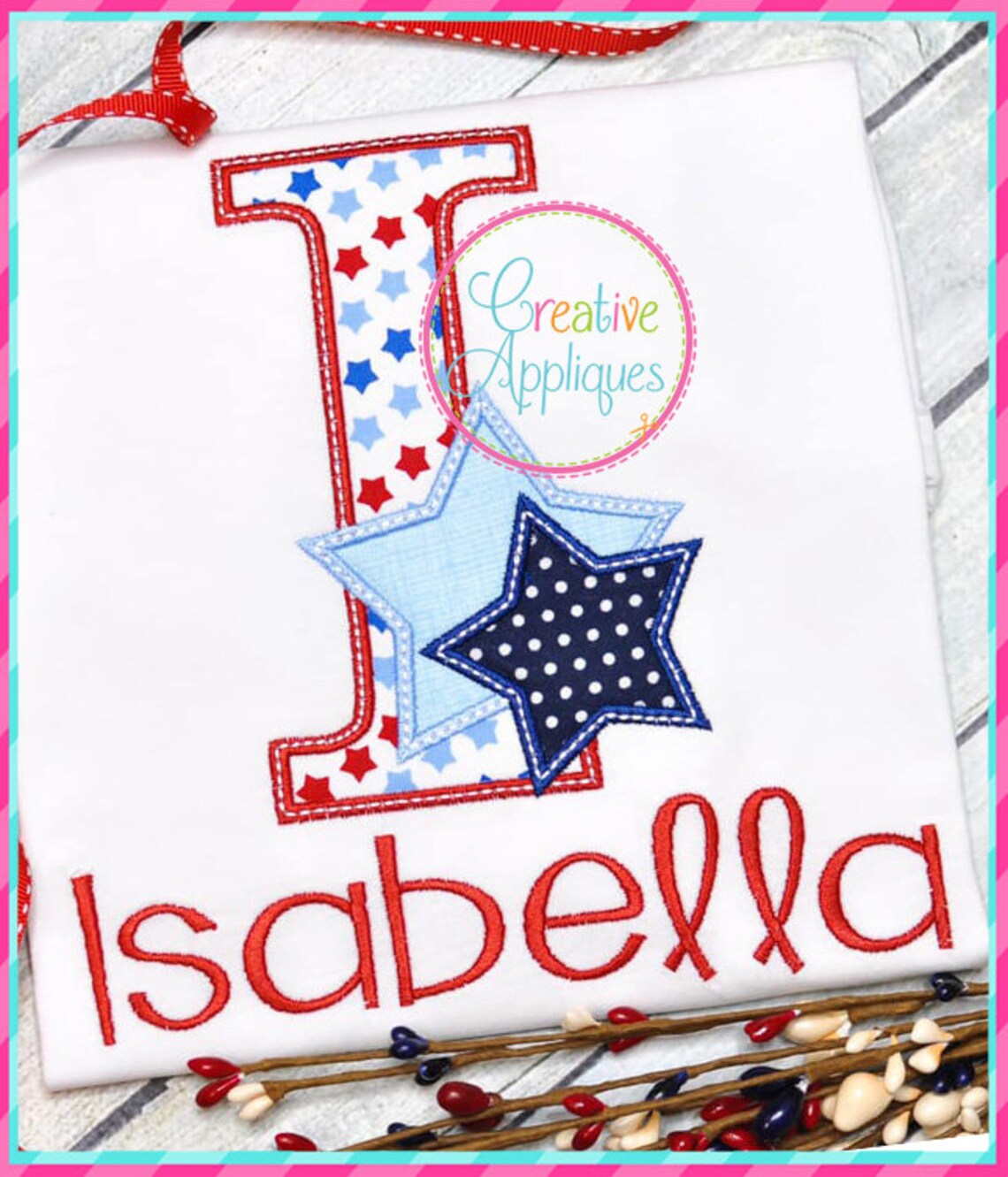 Stars Alphabet Letter Set A-Z Applique Machine Embroidery Design 4 ...