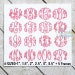 6 SIZES Elegant Master Circle Embroidery Monogram Alphabet Font 5 ...