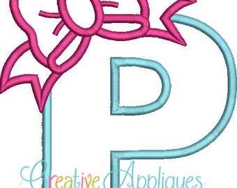 Set of 26 Bow Applique Font Letters Machine Embroidery Designs - Etsy