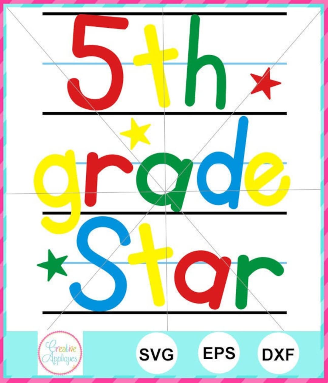 5th Grade Star Svg, 5th Grade Cut File, Star of the School SVG Cutting ...