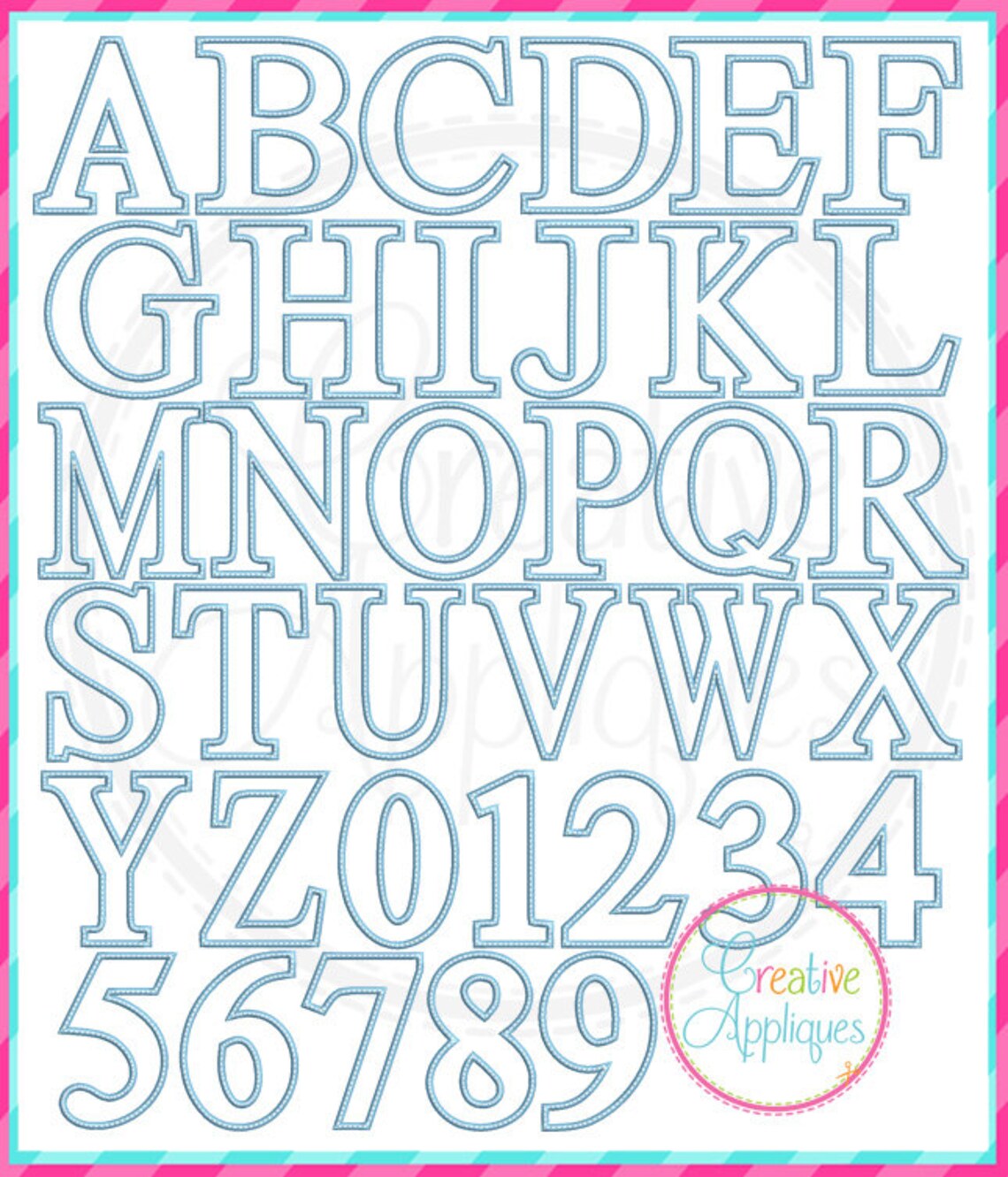 Alphabet Letter Set Uppercase A Thru Z and Numbers Applique - Etsy