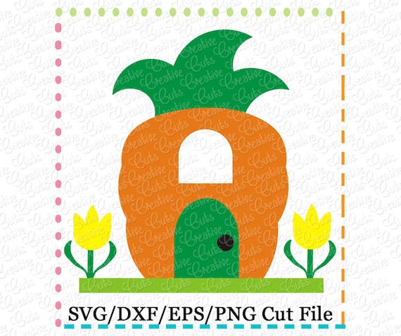 Easter Carrot House SVG Cutting File Easter Svg Easter Cut | Etsy