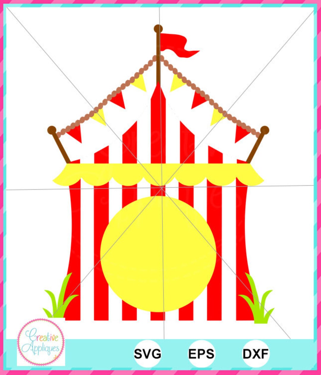 Monogram Circus Tent Svg Cut File, Monogram Tent Svg, Monogram Circus ...