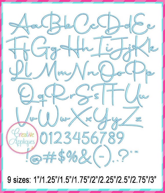 Embroidery Alphabets And Fonts
