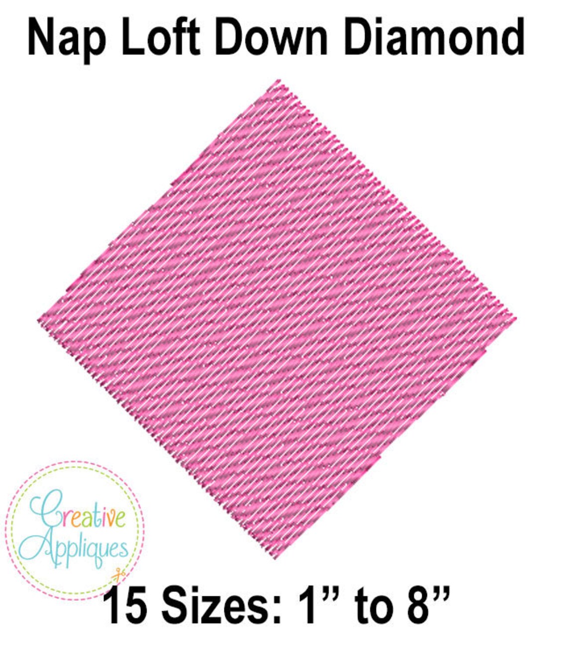 Nap Loft Pile Down Diamond Monogram Frame Digital Machine Embroidery ...