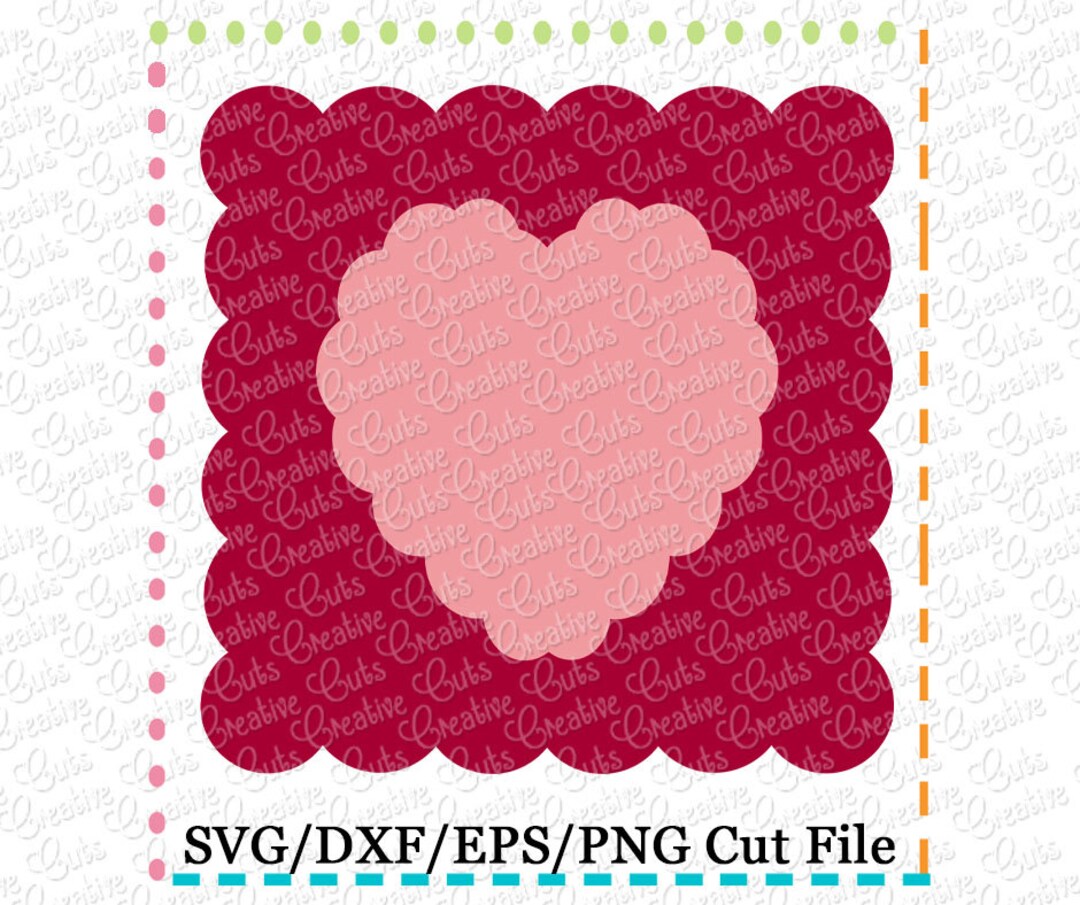 Valentine Heart Frame SVG Cutting File, Heart Svg, Heart Cut File ...