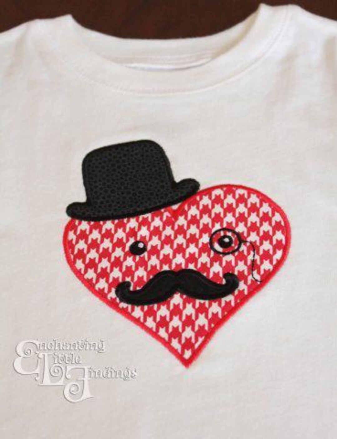 My Dapper Valentine Applique Design, Machine Embroidery Design, Applique Design, Valentine ...