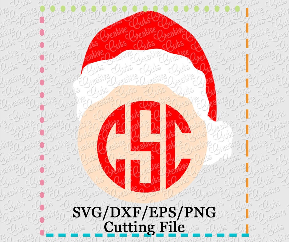 EXCLUSIVE SVG Santa Monogram Cutting File Santa cut file | Etsy