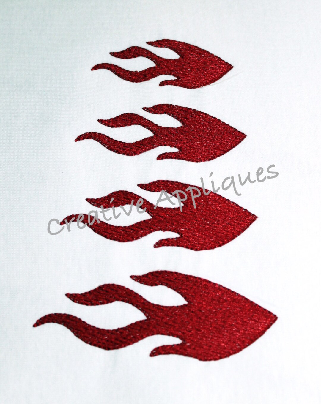 Flame Fill Stitch Digital Machine Embroidery Design 4 Sizes - Etsy