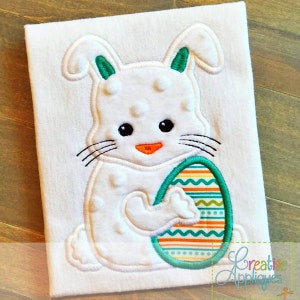 Easter Bunny Rabbit Egg Applique Machine Embroidery Design 4 Sizes - Etsy