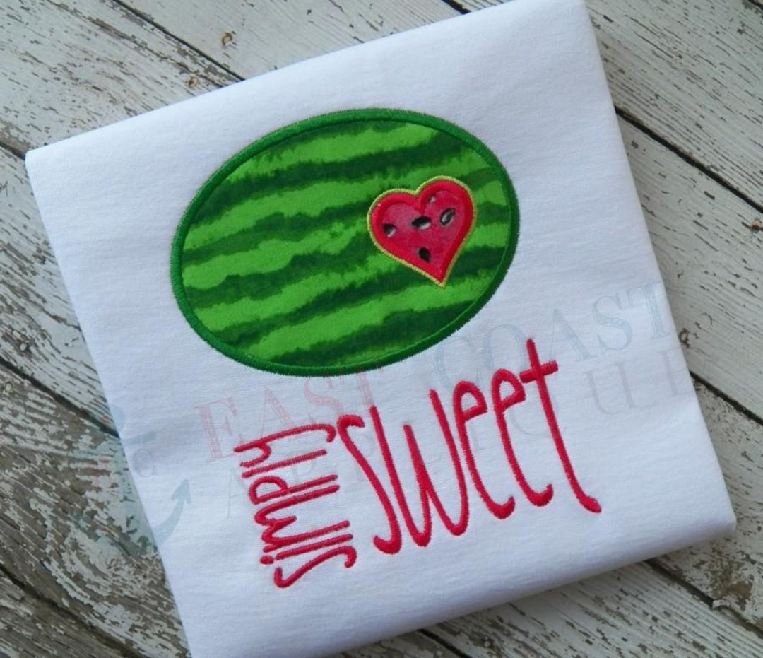 Simply Sweet Watermelon Applique Machine Embroidery Design, Applique ...