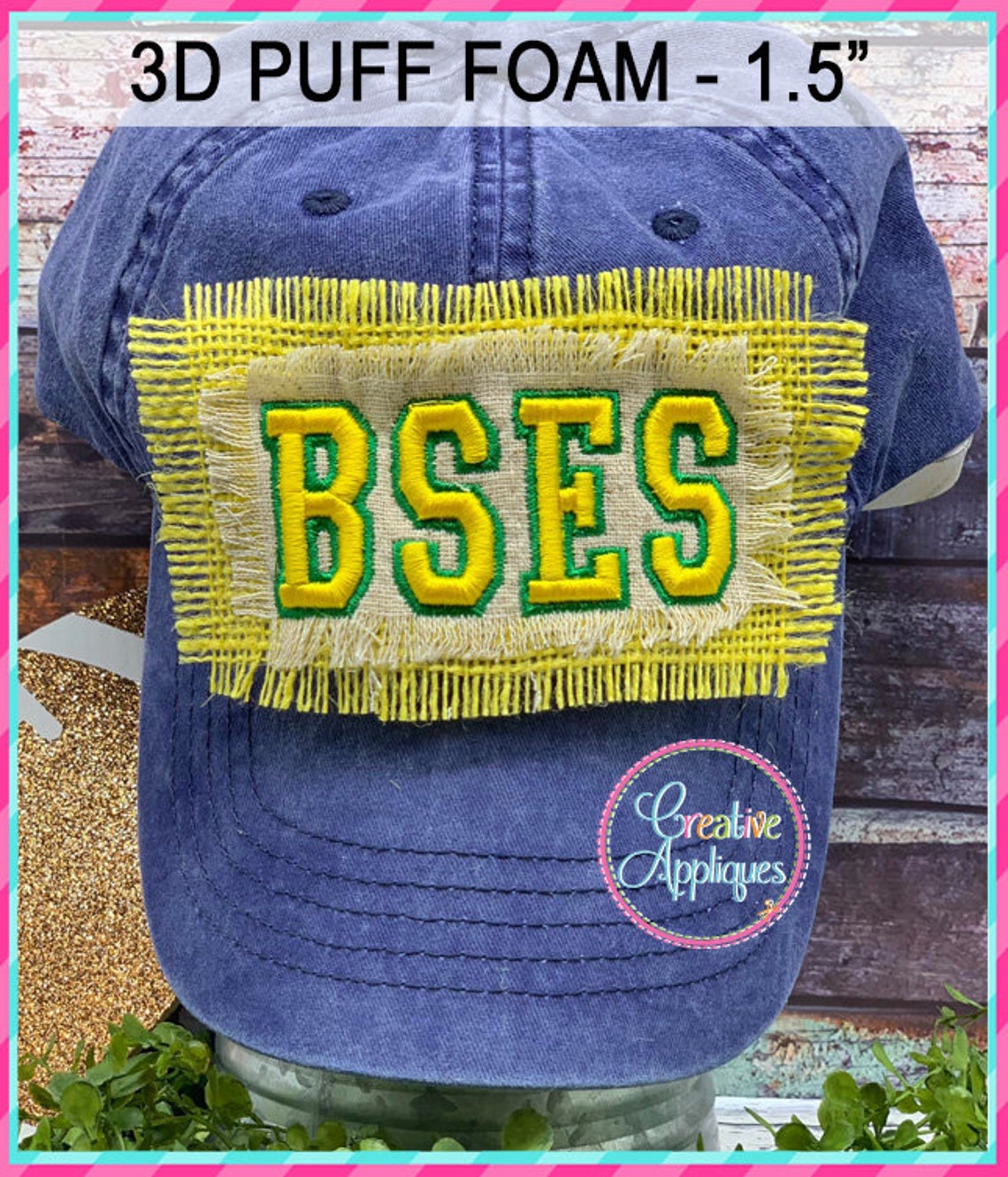 3D Puff Foam Varsity 2 Color Embroidery Font Machine | Etsy