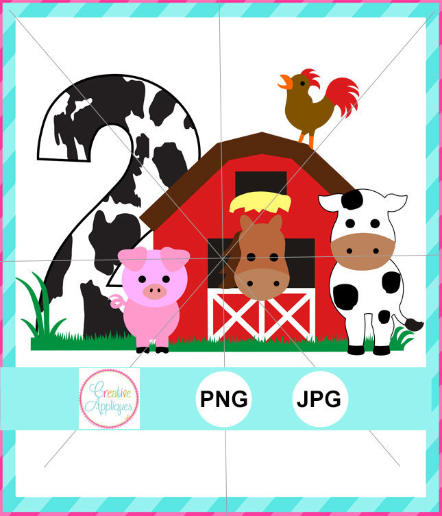 PRINT File PNG, JPEG Print File, Barn Farm Animal 2, Farm Print File ...