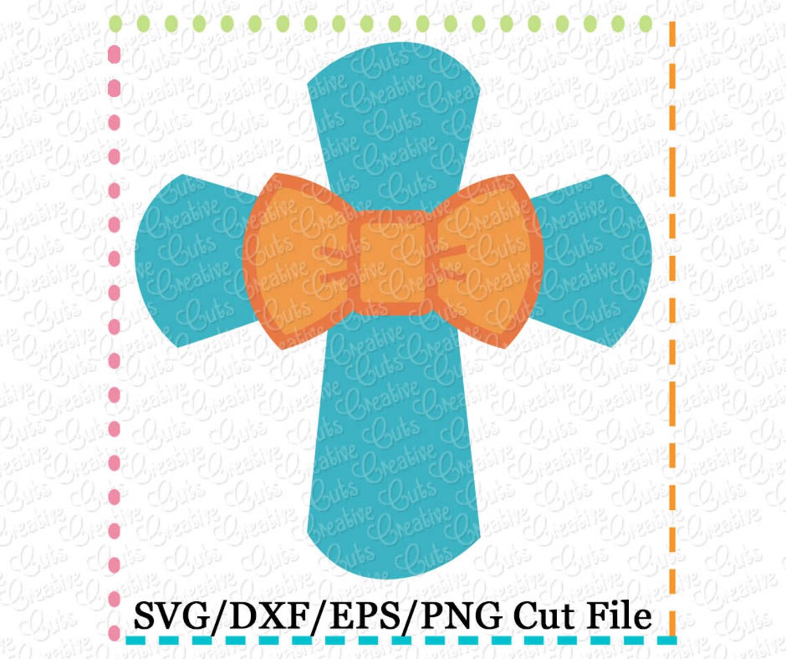 Cross Bow Tie SVG Cutting File Easter Svg Easter Cut File | Etsy