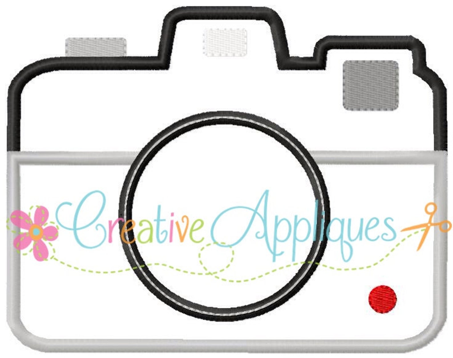 Camera Monogram Digital Machine Embroidery Design 4 Sizes - Etsy
