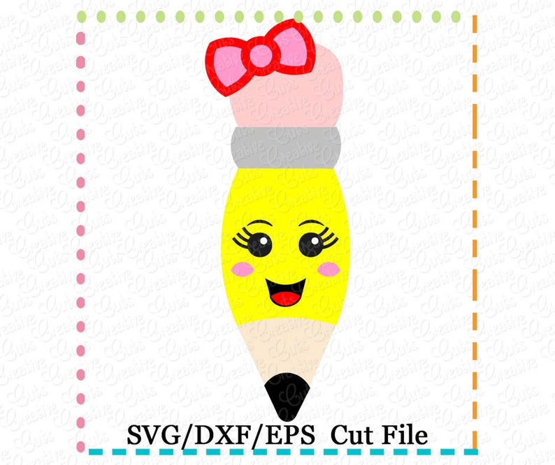 Happy Pencil SVG Cutting File School Svg Pencil Svg Pencil - Etsy