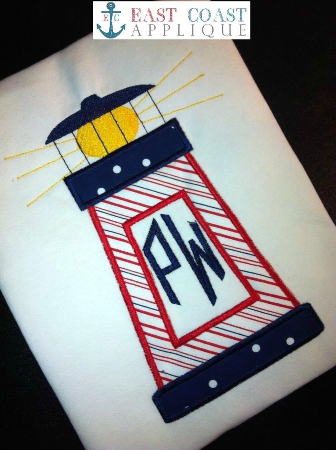 Lighthouse Applique Machine Embroidery Design, Applique Design ...