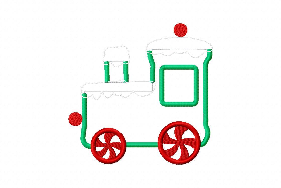 Christmas Train Applique Machine Embroidery Design, Machine Applique ...