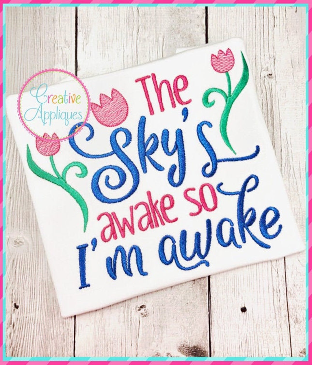 The Sky's Awake so I'm Awake Princess Digital Machine Embroidery Design ...