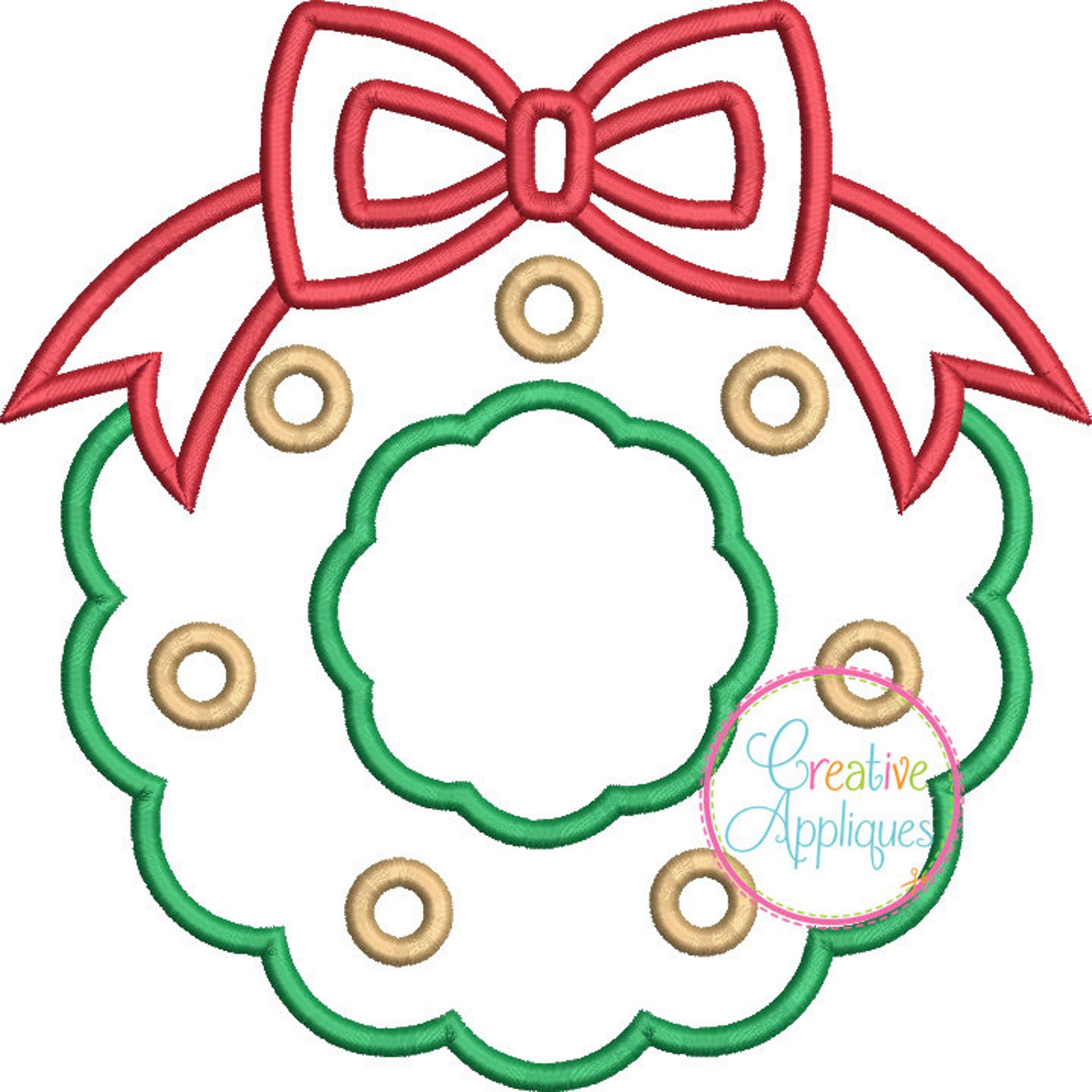 Wreath Digital Machine Embroidery Design 4 Sizes Wreath - Etsy