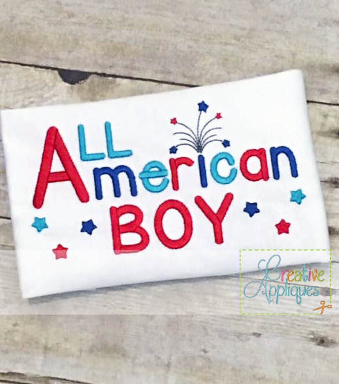 All American Boy Digital Machine Embroidery Design 4 Sizes - Etsy