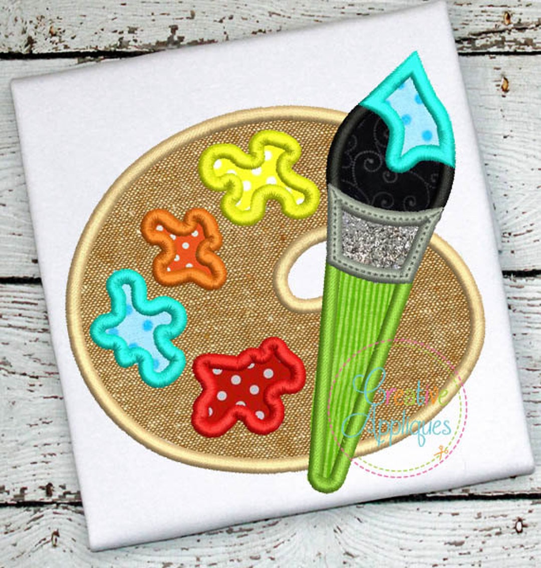 Paint Palette Digital Machine Embroidery Design 4 Sizes - Etsy