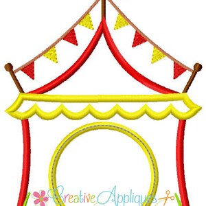 Monogram Circus Tent Digital Machine Embroidery Applique Design 4 Sizes ...