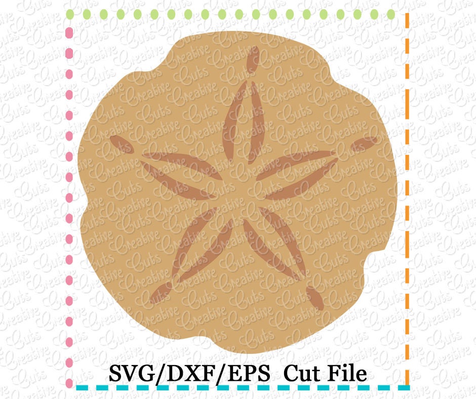 shell cut file Sand dollar SVG eps DXF Cutting File beach cutting file ...