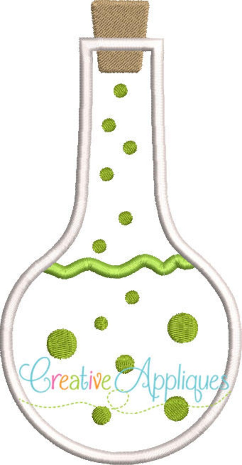 Potion Beaker Digital Machine Embroidery Applique Design 5 - Etsy
