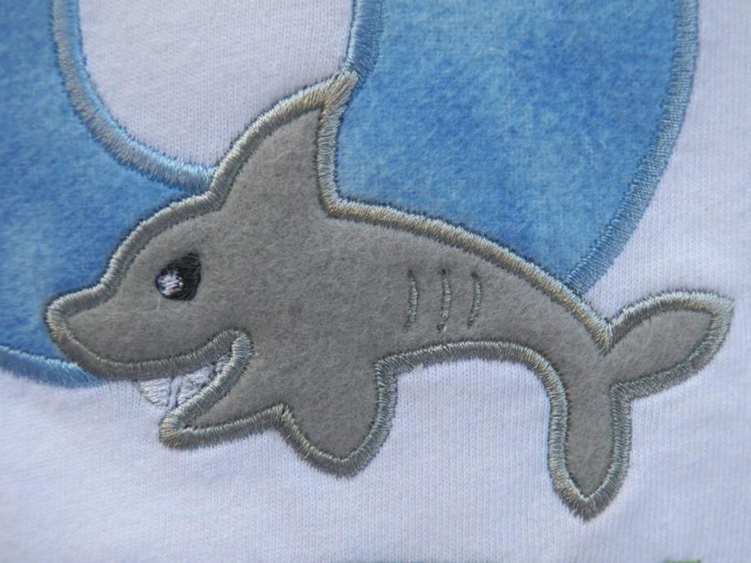 Shark Applique Machine Embroidery Design, Applique Design, Fish ...