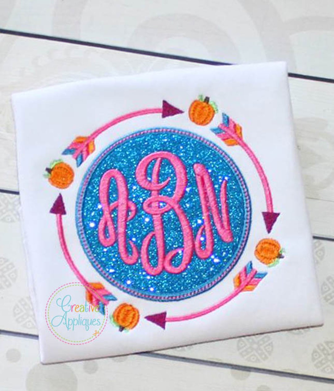 Tribal Pumpkin Monogram Frame Machine Embroidery Design 4 Sizes ...