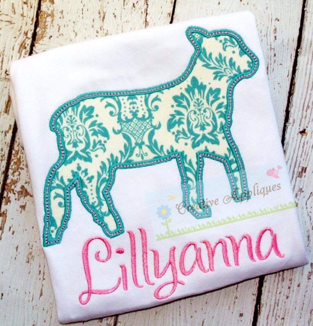 Lamb Silhouette Digital Machine Embroidery Applique Design 4 SIZES ...