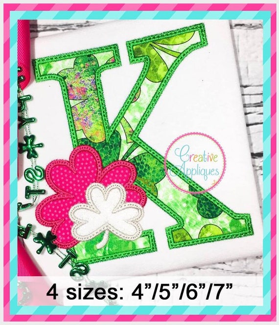 Shamrock Clover Alphabet Letter Set A-Z Number 0-9 Applique - Etsy