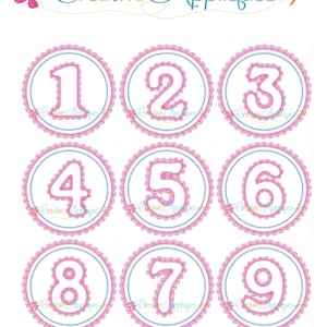 Lace Stitch Birthday Number Set 1 Through 12 Machine Embroidery ...