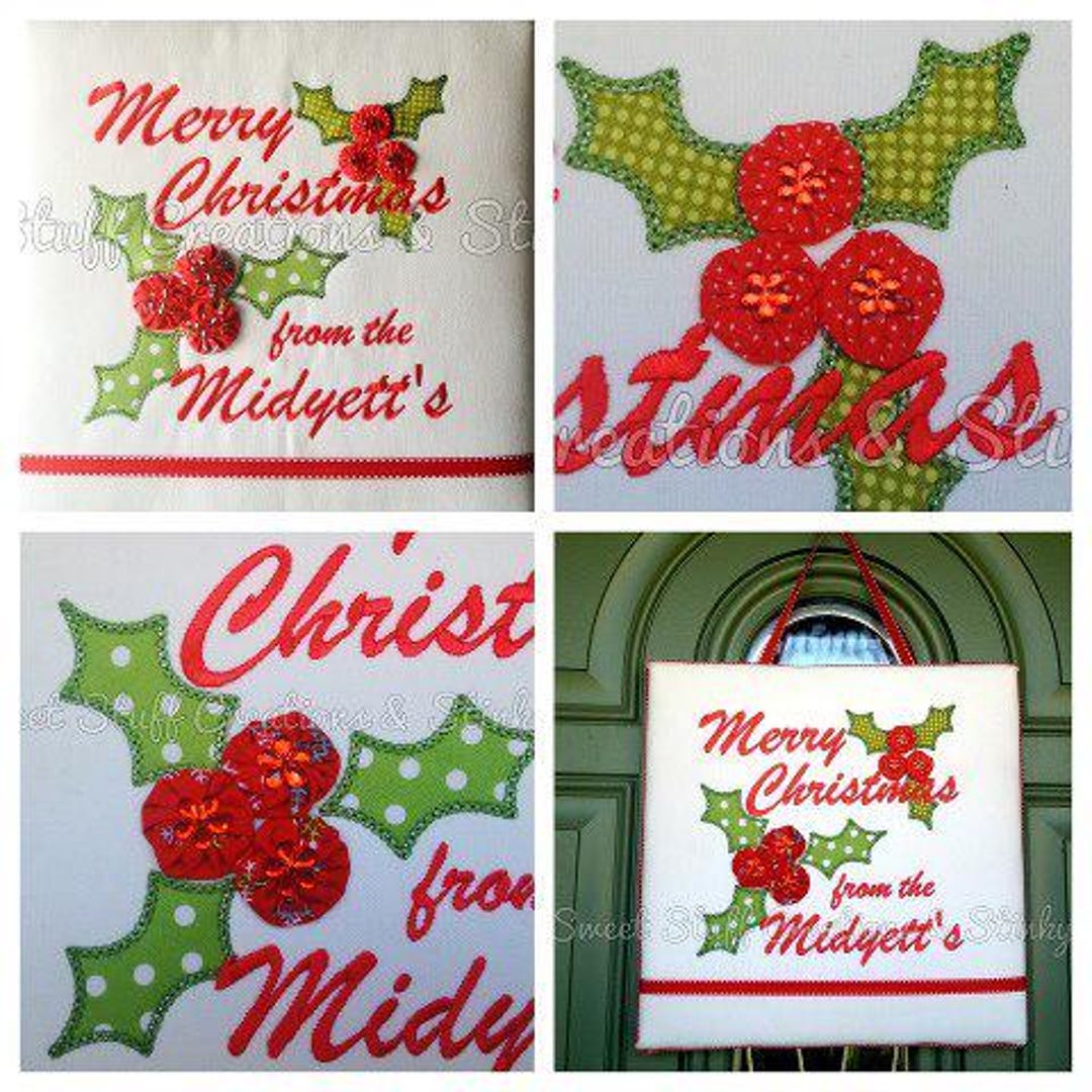 Holly Yoyo's Applique Machine Embroidery Design, Yoyo Embroidery ...