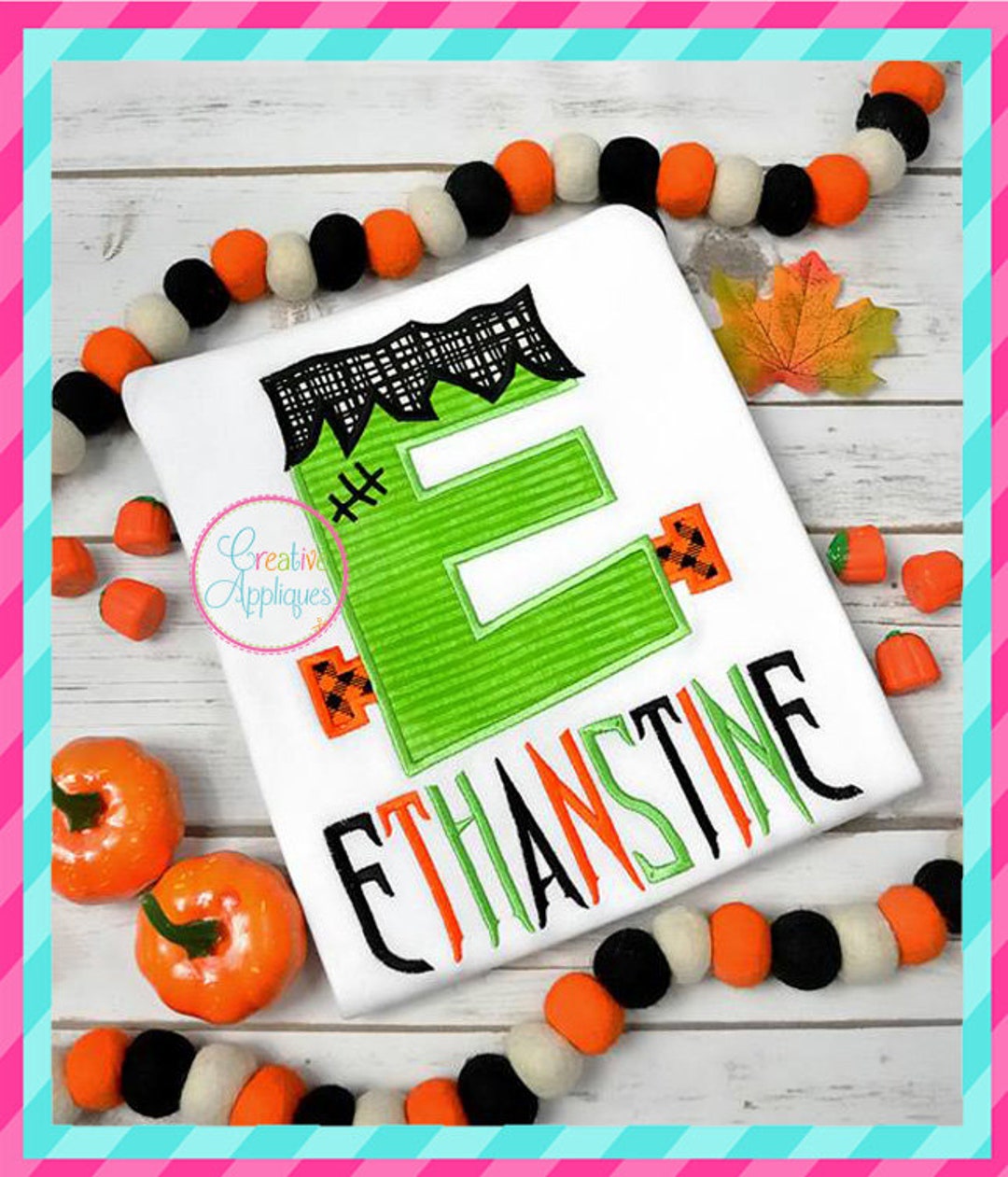 Frankie Alphabet Letter Applique Machine Embroidery Design 4 Sizes ...