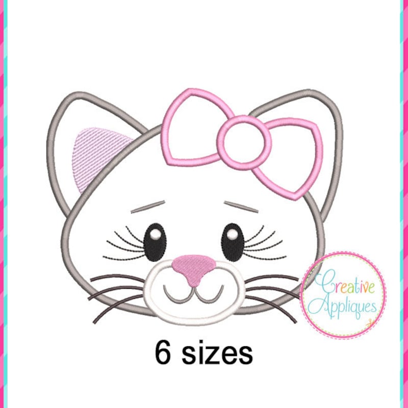 Kitten Applique - Etsy