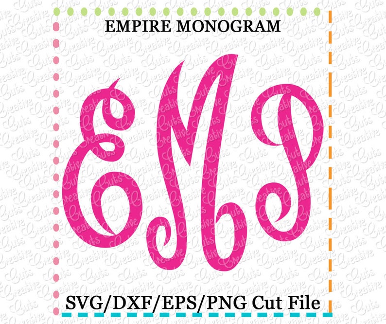 Empire Circle Monogram Font SVG Eps DXF Cutting File, Empress Font Svg ...