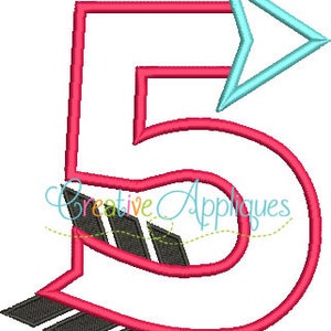 Tribal Arrow Number 5 Five 5th Fifth Birthday Digital Machine ...